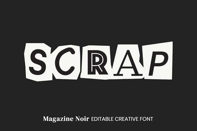 Creative ransom note editable text | Free Editable Design - rawpixel